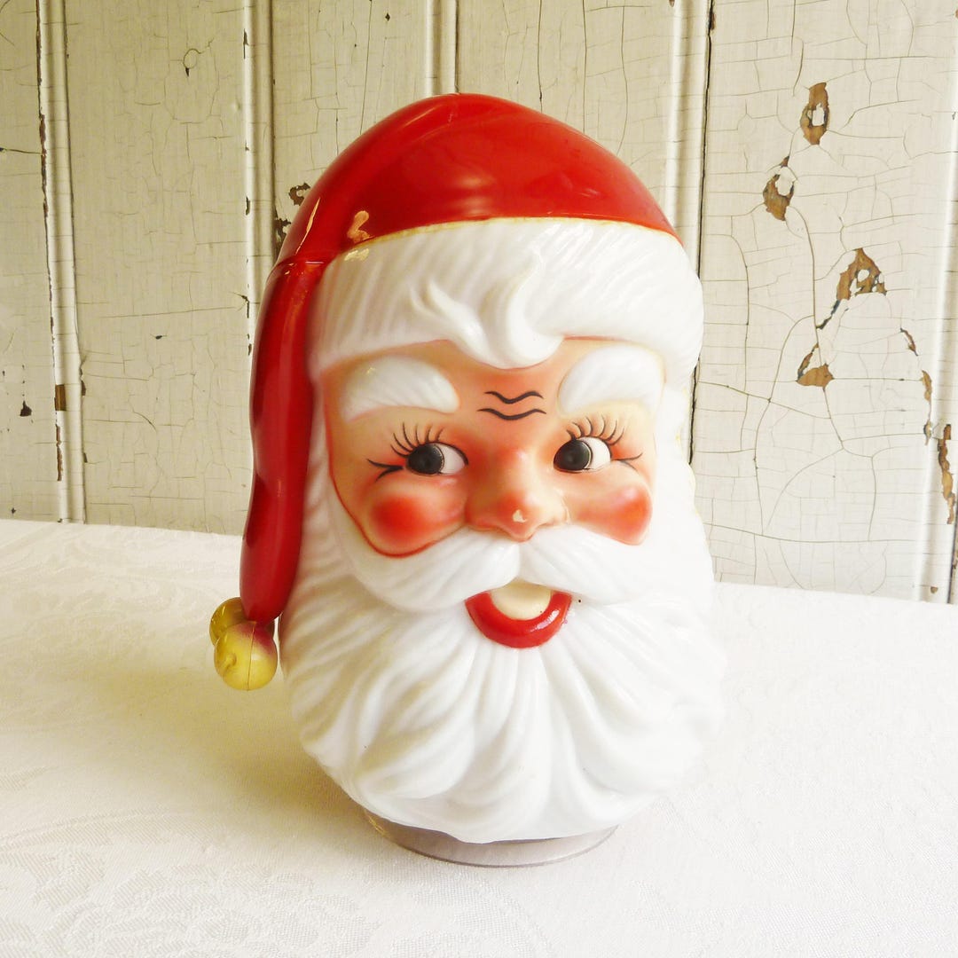 1970s Santa Face Music Box - Musical Santa Claus, Plays Jingle Bells ...