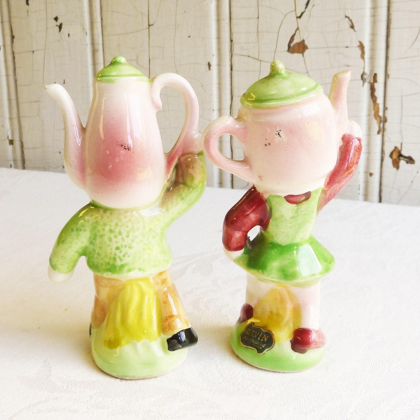 1950s Teapot and Coffee Pot Salt & Pepper Set Elvin Japan ...