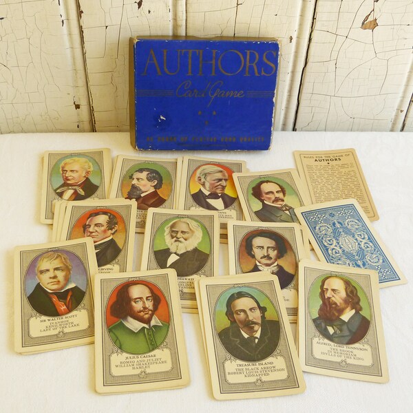 Authors Card Game - Etsy