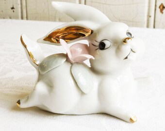 Gold Rabbit Figurine | Etsy