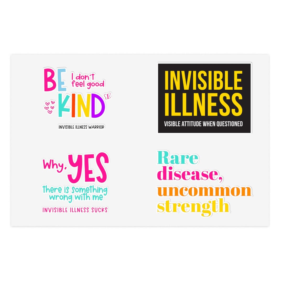 Invisible Illness Awareness Sticker Pack – Rare Disease & Chronic ...