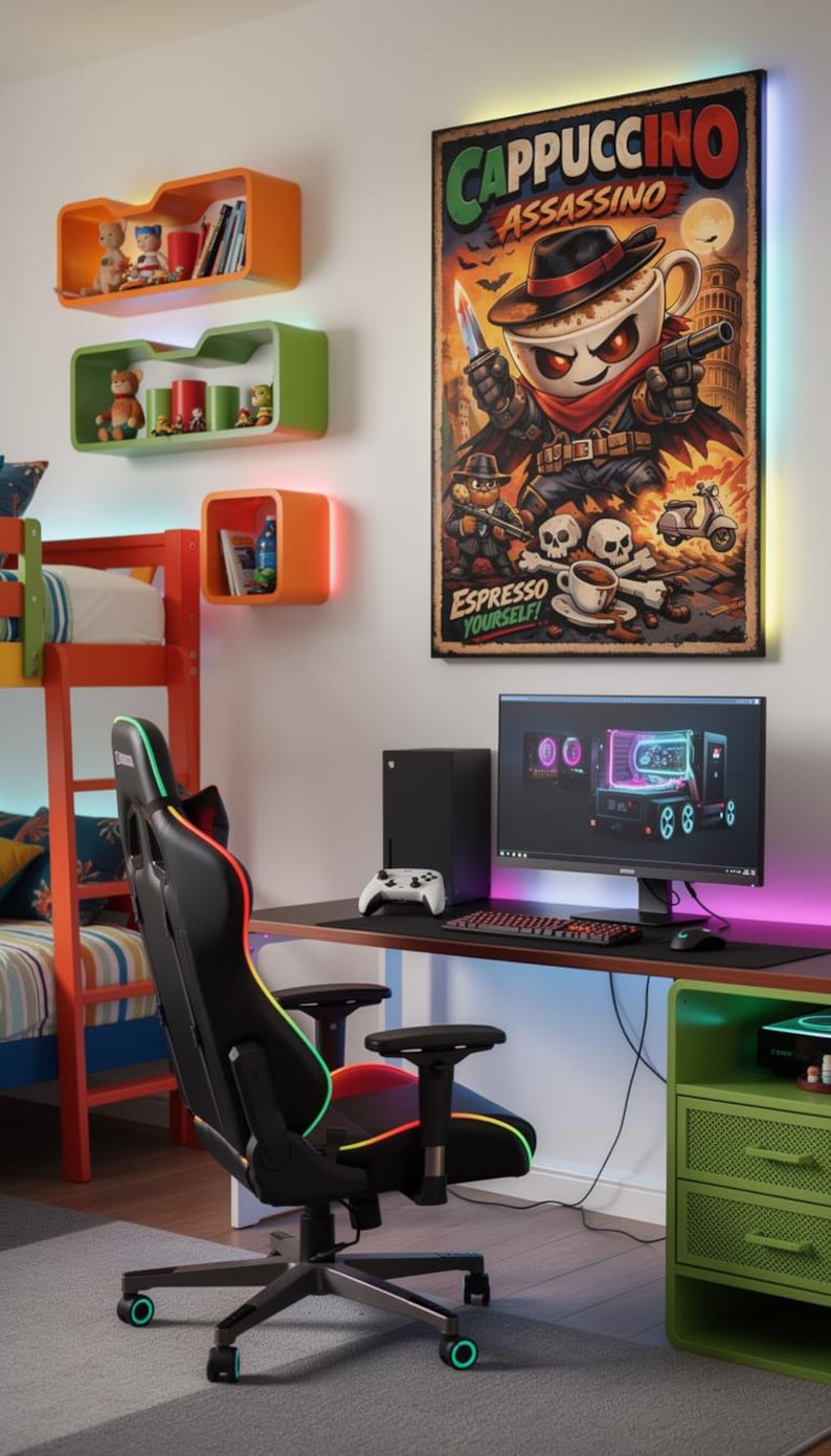 Cappuccino Assassino – Italian Brainrot Wall Art for Kids - Etsy UK