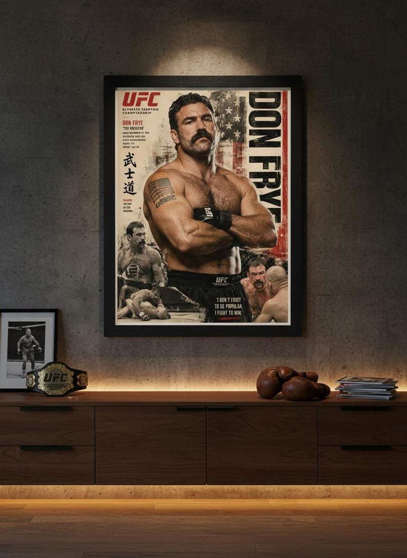 Don Frye UFC Poster | MMA Legend Fan Art Print, Vintage Style - Etsy