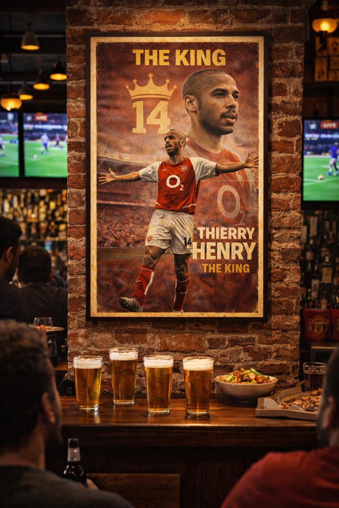 Thierry Henry 'the King' Poster – Arsenal Legend Football Wall Art - Etsy
