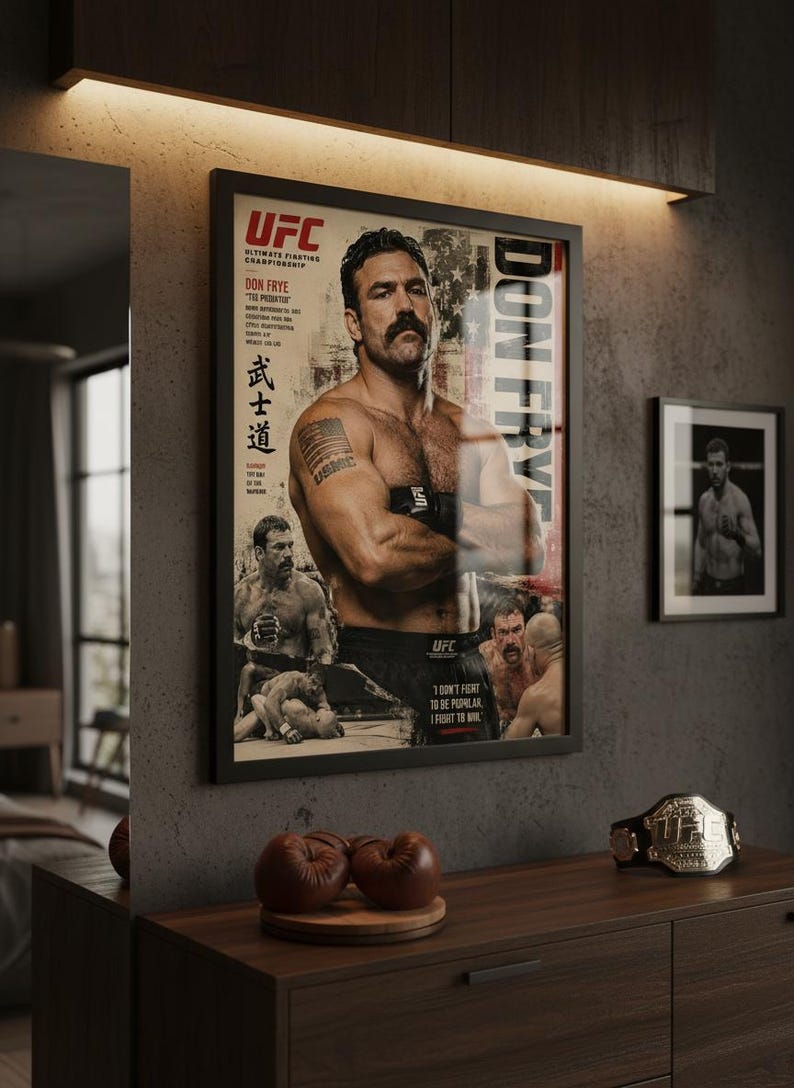 Don Frye UFC Poster | MMA Legend Fan Art Print, Vintage Style - Etsy
