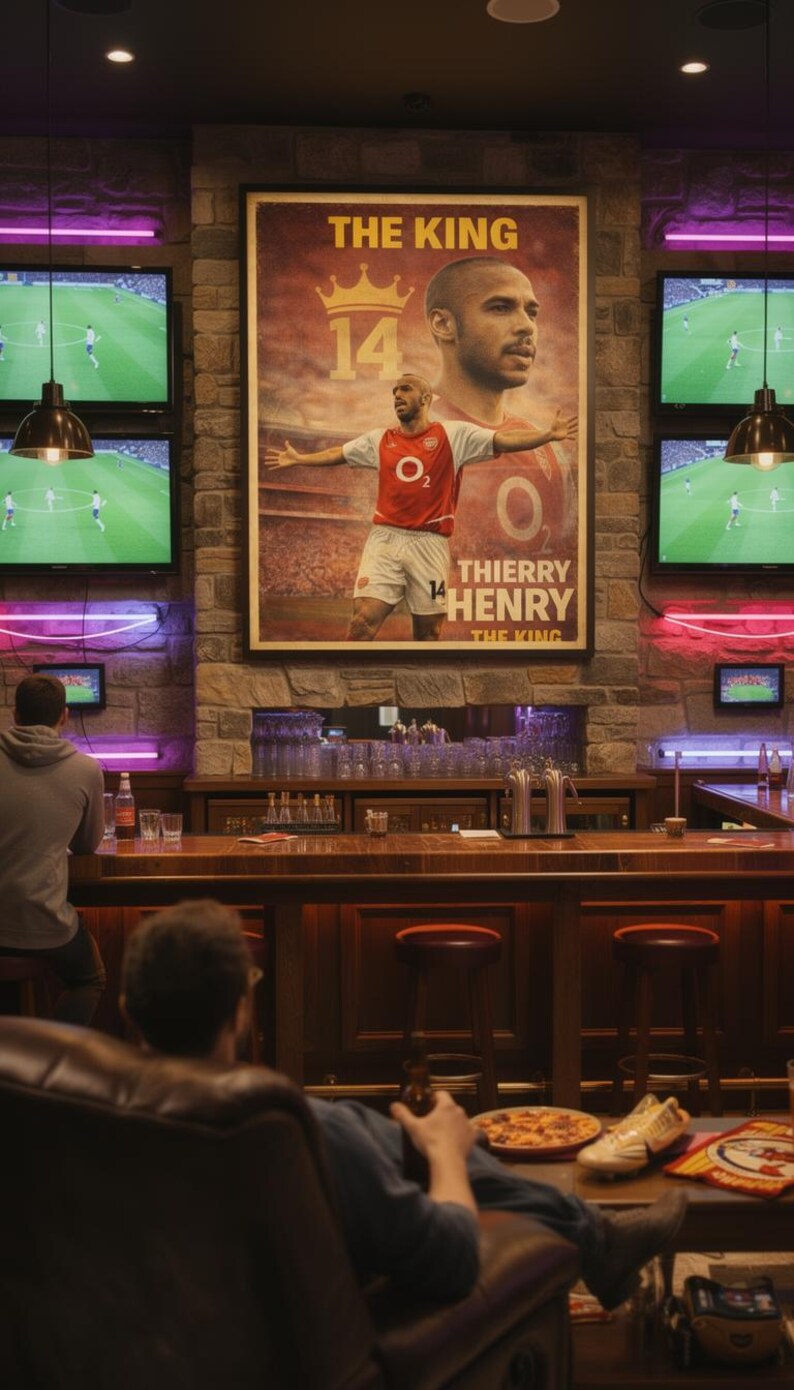 Thierry Henry 'the King' Poster – Arsenal Legend Football Wall Art - Etsy