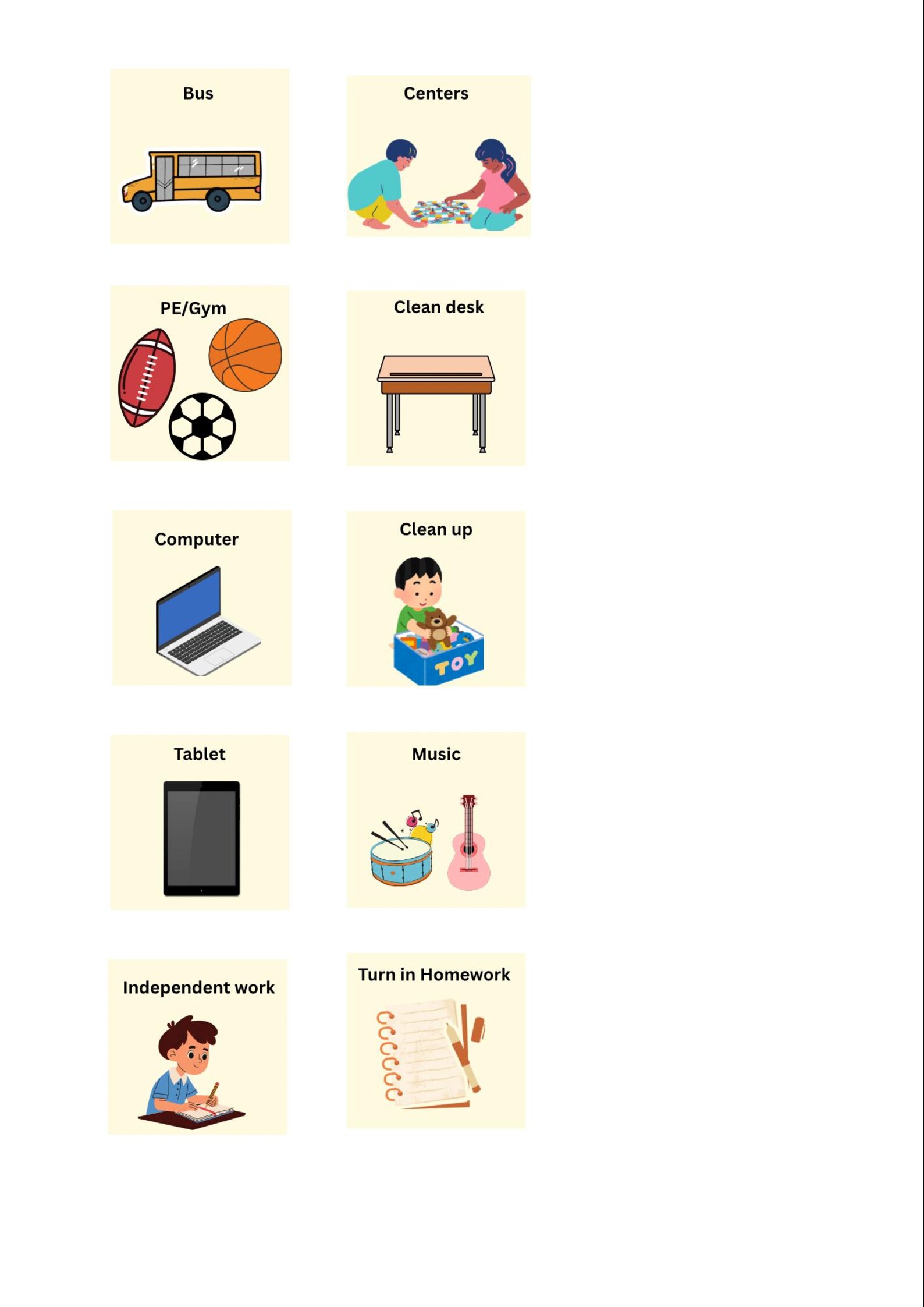 My School Routine Visual Schedule - Etsy
