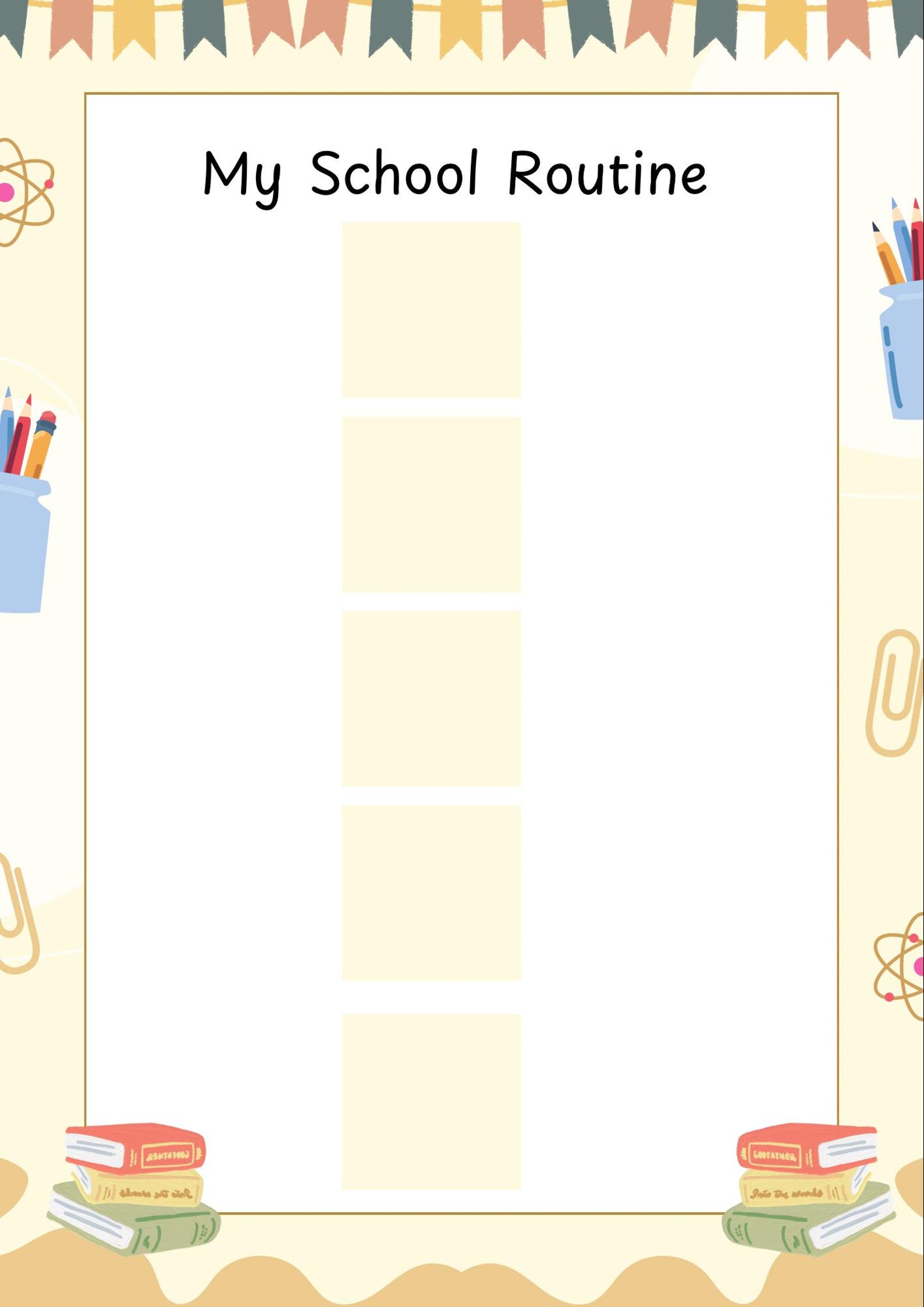 My School Routine Visual Schedule - Etsy