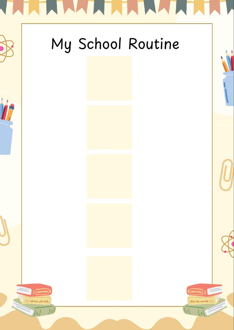My School Routine Visual Schedule - Etsy