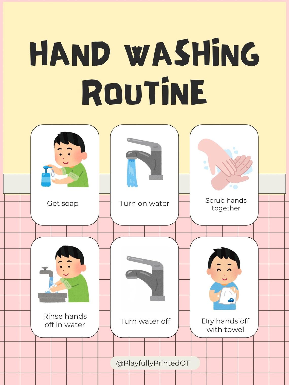 Hand Washing Visual Routine - Etsy