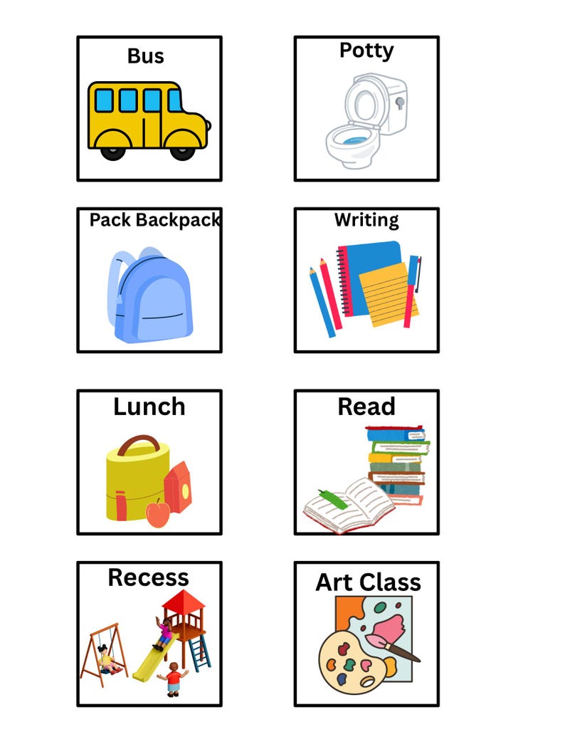 24 Routine & Sensory Icons – Printable Visual Supports for Kids - Etsy
