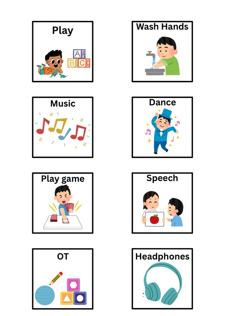 24 Routine & Sensory Icons – Printable Visual Supports for Kids - Etsy