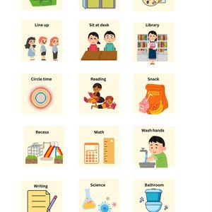 My School Routine Visual Schedule - Etsy