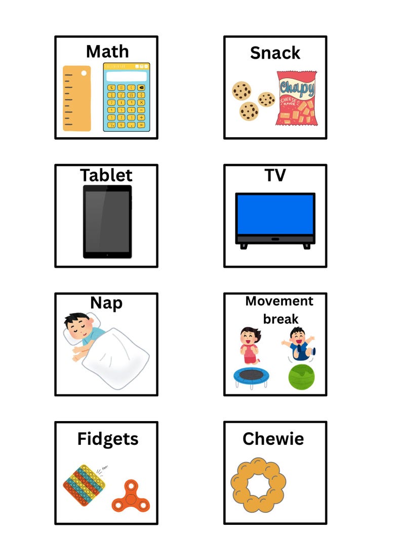 24 Routine & Sensory Icons – Printable Visual Supports for Kids - Etsy