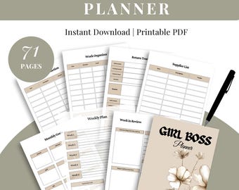Girl Boss Planner Template, Black Woman Planner 2025, Lady Boss Planner ...