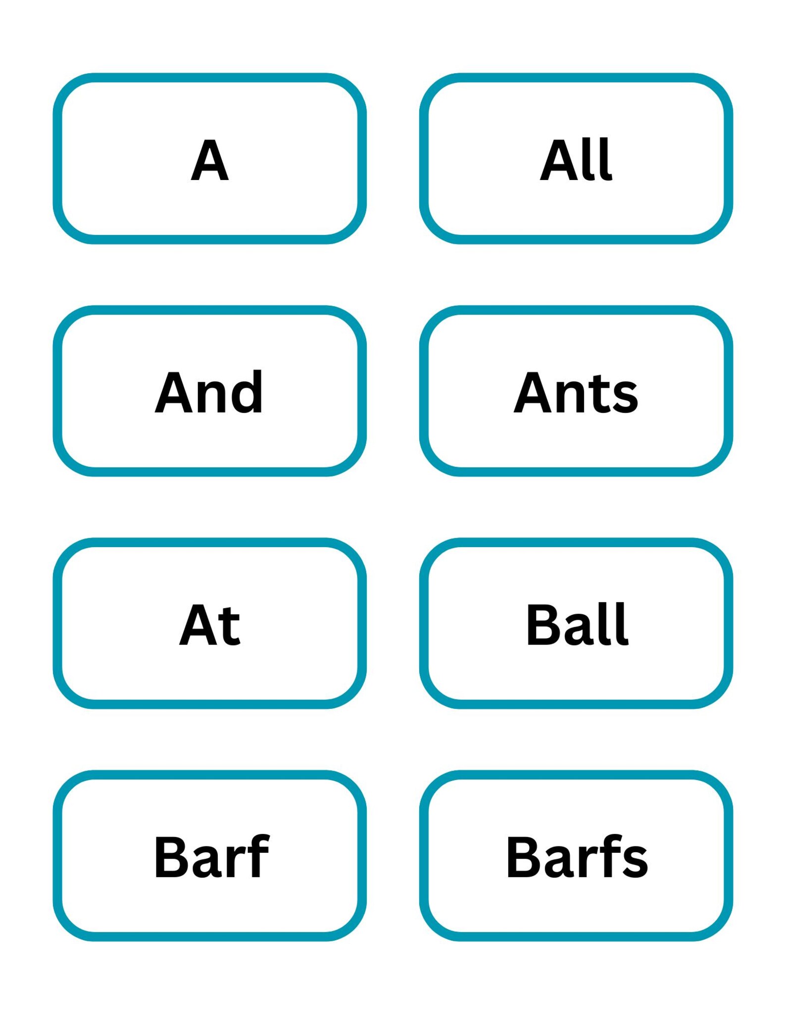 Silly Sight Words - 100+ Printable Flashcards for Beginning Readers ...