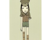 Items similar to Bear With Me - Art Illustration Print on Etsy