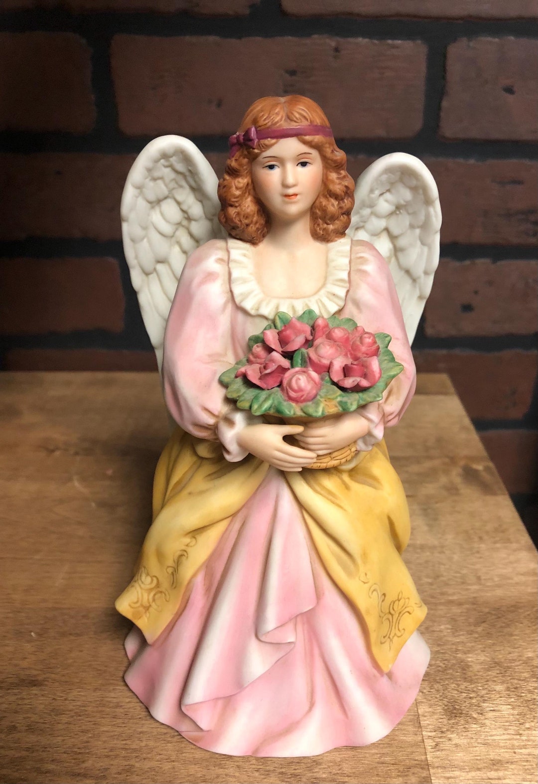 Home Interiors Angel Red Head Lady Girl Figurine 8806 HOMCO - Etsy