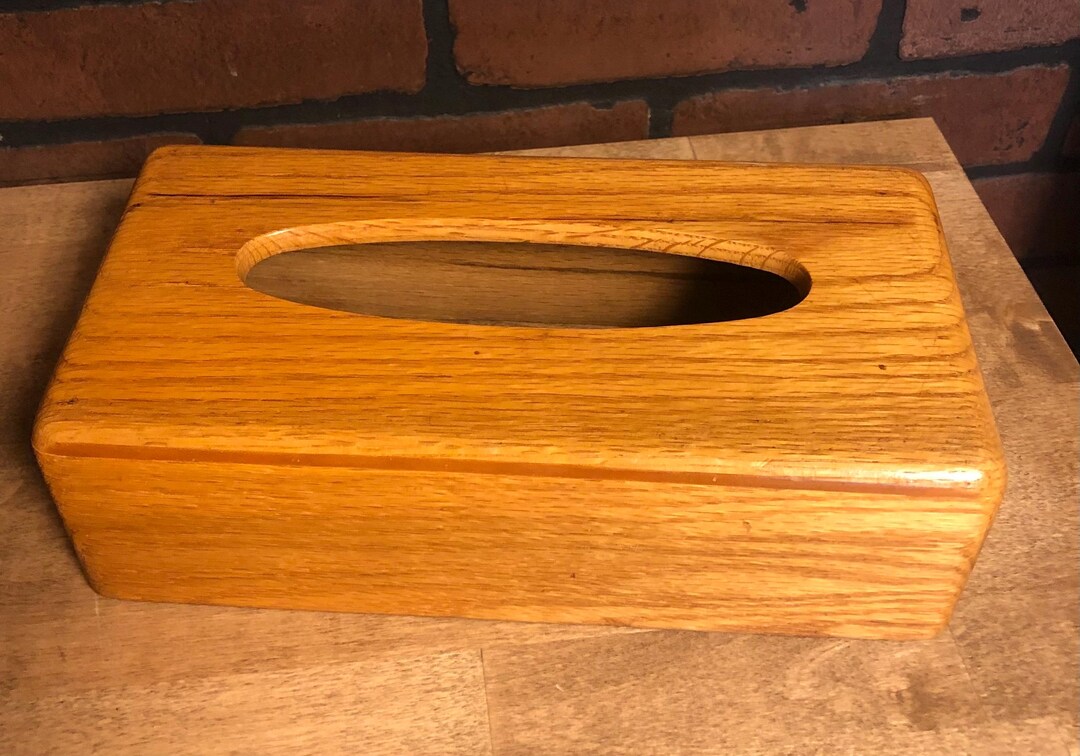 Wooden Rectangular Tissue Box Cover Oak - Etsy