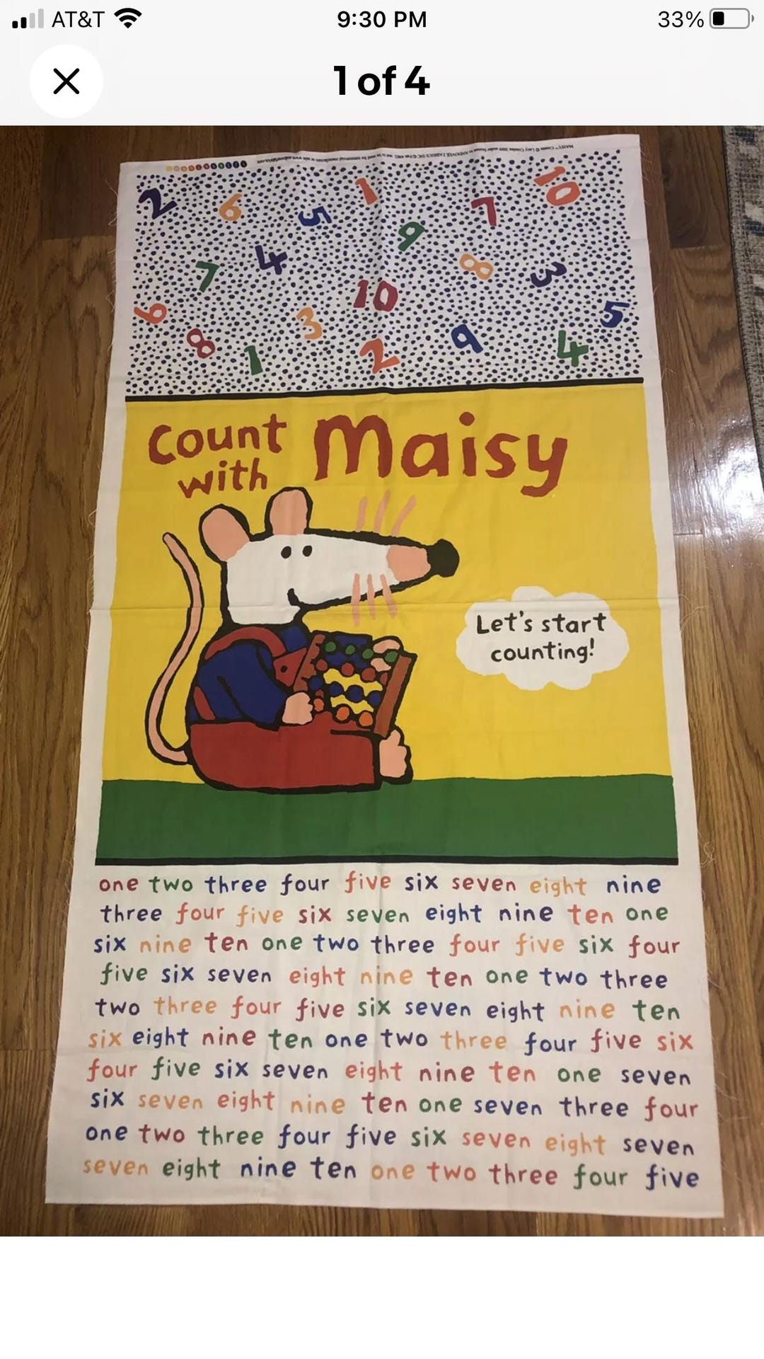 New Count With Maisy Fabric Panel Numbers Counting - Etsy