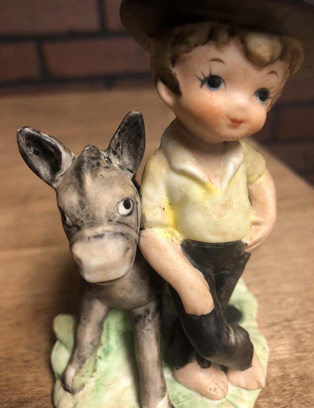 Vintage Amish Boy W/ Donkey Figurine - Etsy