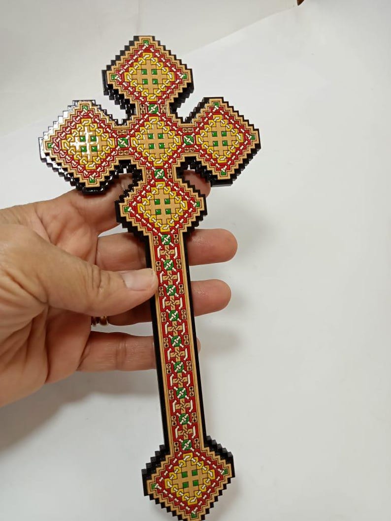 Handmade Coptic Cross Set – Yuta Art Fiber Wood Cross & Pendant ...