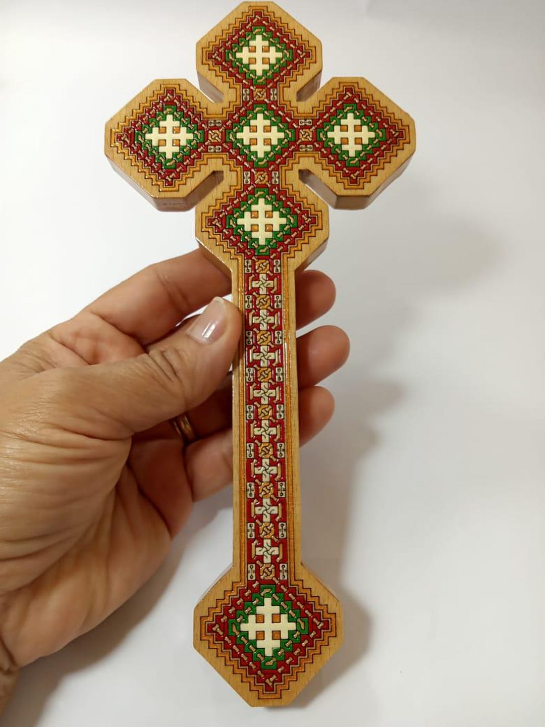 Handmade Coptic Yota Cross: Beech Wood, Traditional Art - Etsy