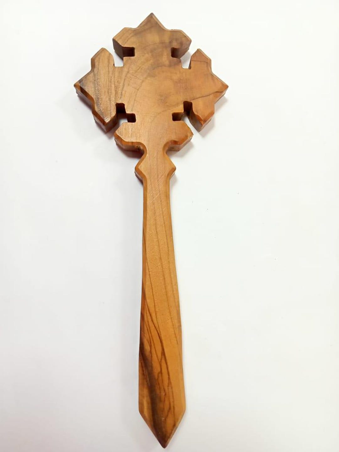 Handmade Olive Wood Coptic Cross – Holy Land Christian Religious Gift ...