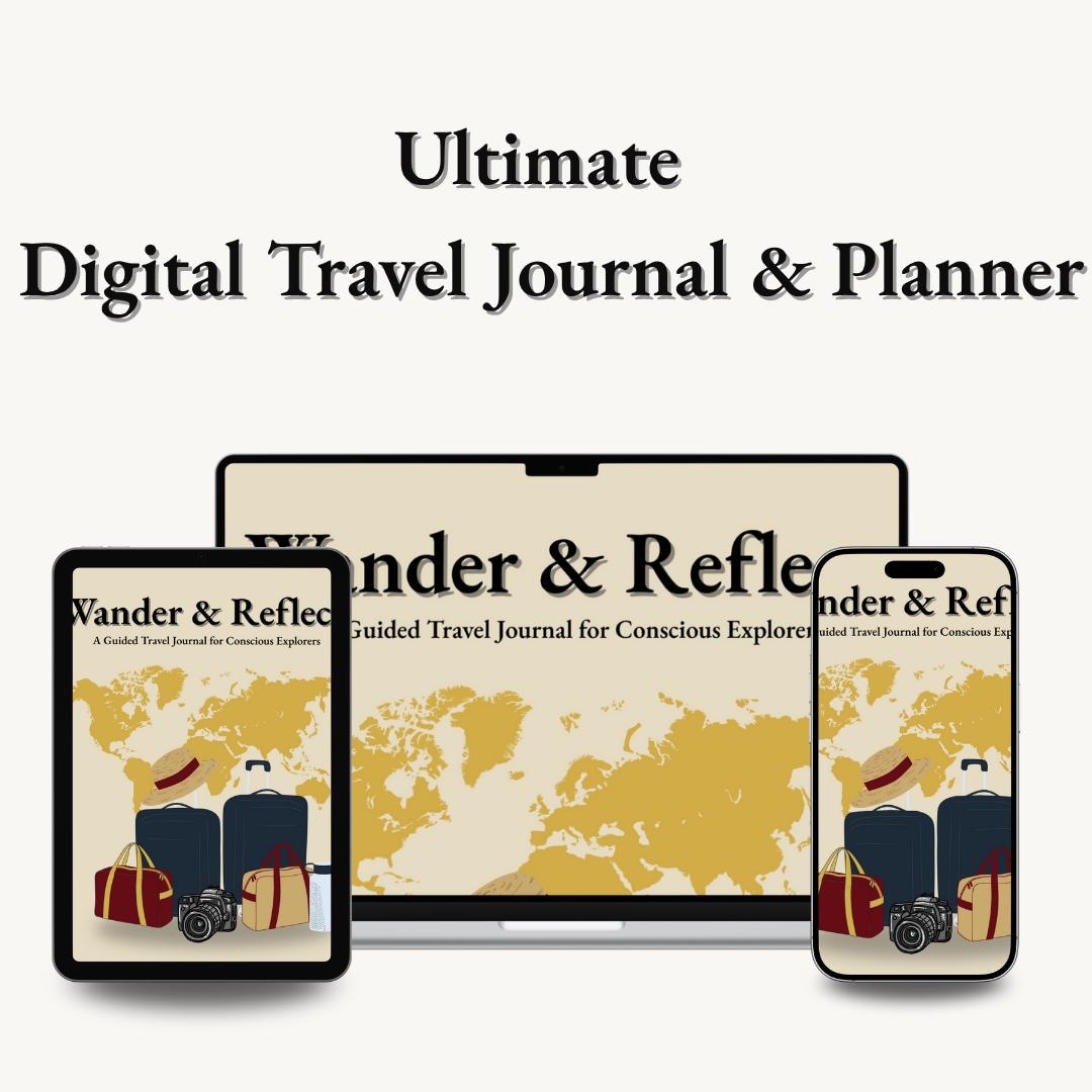 Ultimate Digital Travel Journal & Planner | 30-page Canva Template ...