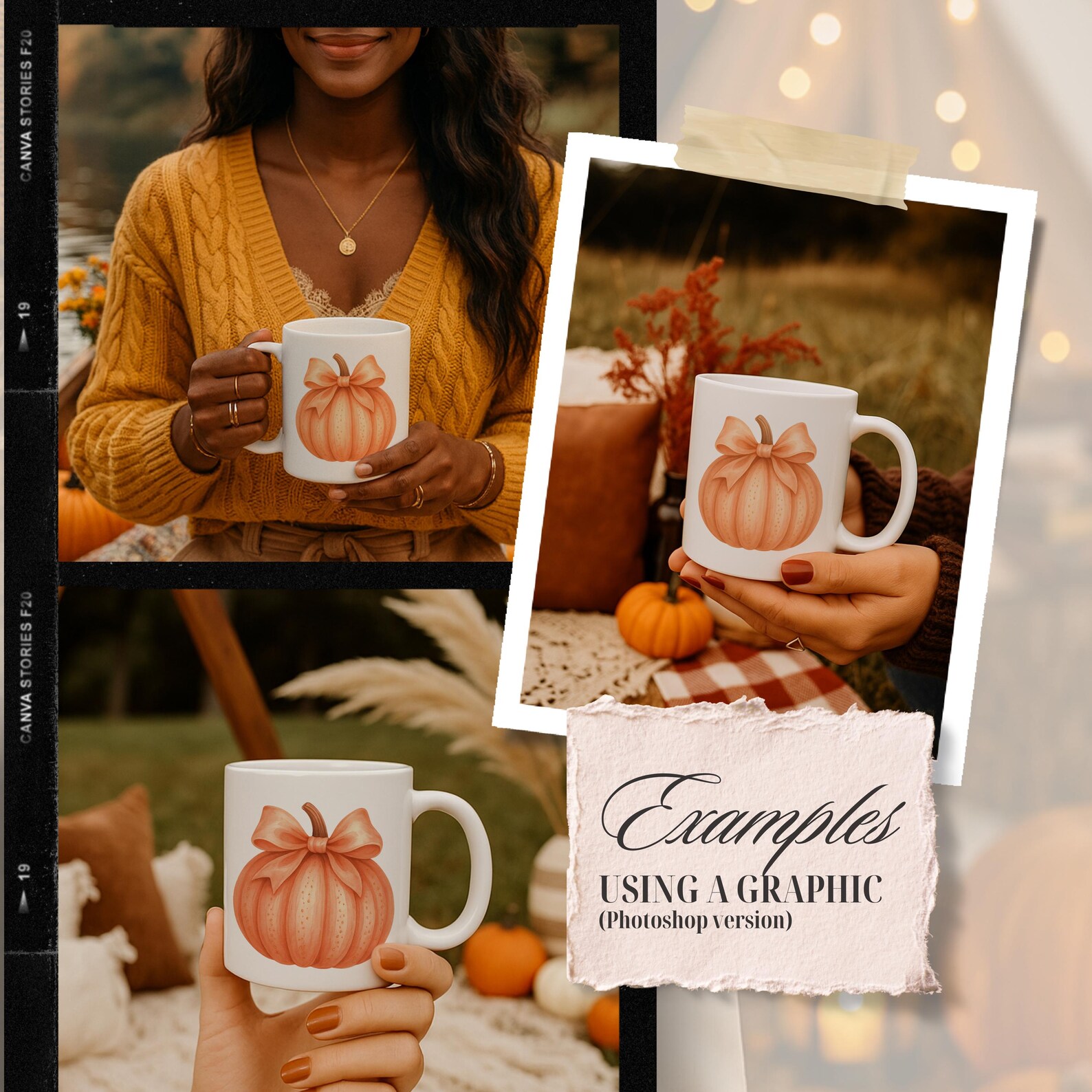 Mug Mockup Halloween Mug Mockups Fall Backdrop Mug Mockups Halloween ...