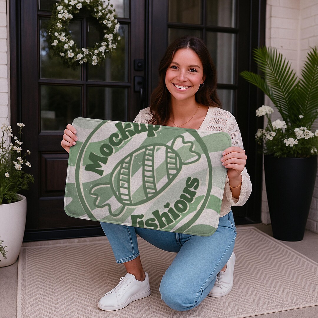Mockup for White Polyester Doormat From Printify. Instant Download ...