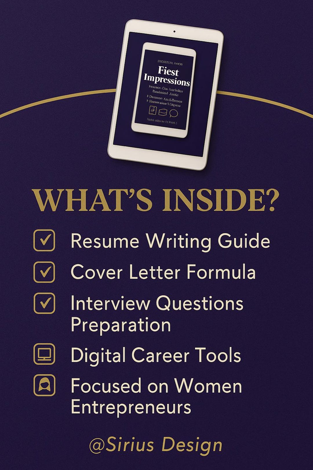 Modern Resume Cover Letter Ebook CV Template + Writing Guide for Job ...