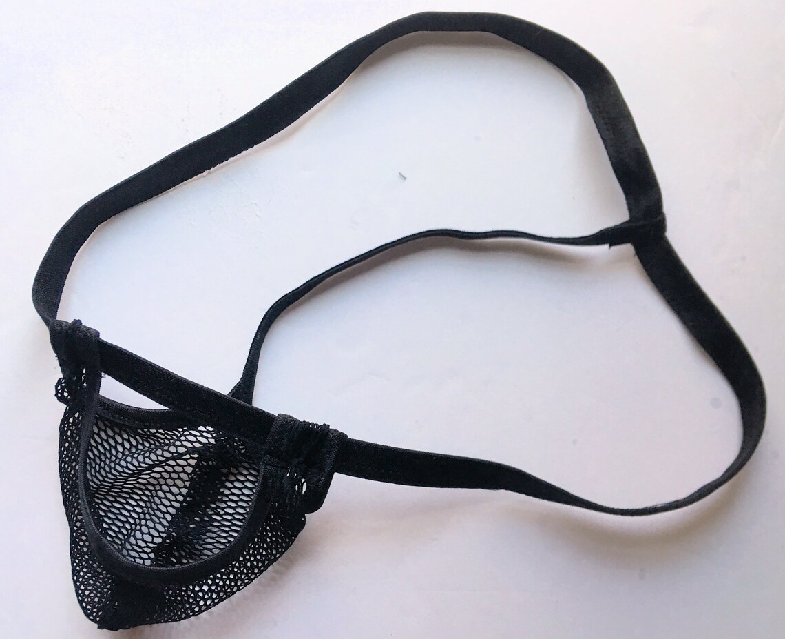 Men's G String SLIDER Ball Hugger Thong Adjustable front | Etsy