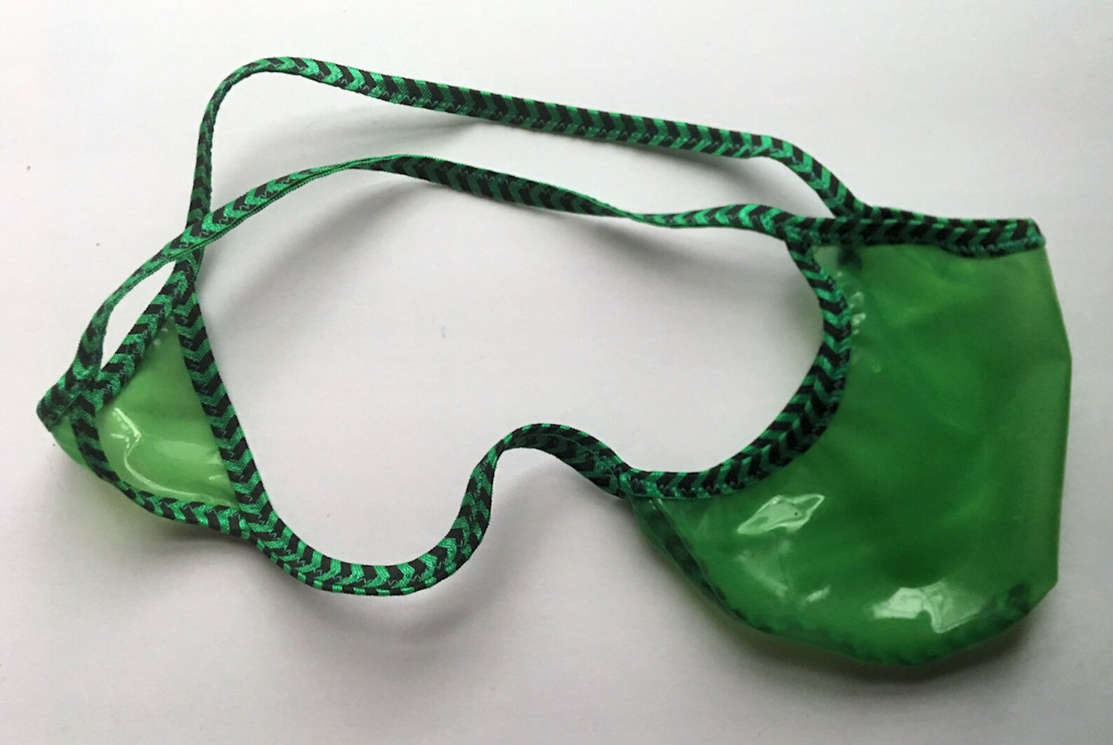 Men's LATEX RUBBER G String Wild Colors Exotic Thong Cabana Cut Second ...