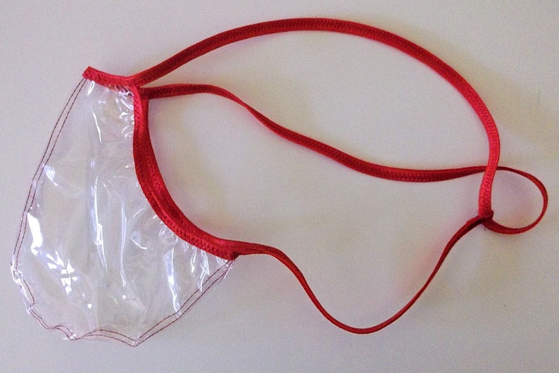 Men's Clear Plastic WELL ENDOWED PVC Thong G String - Etsy