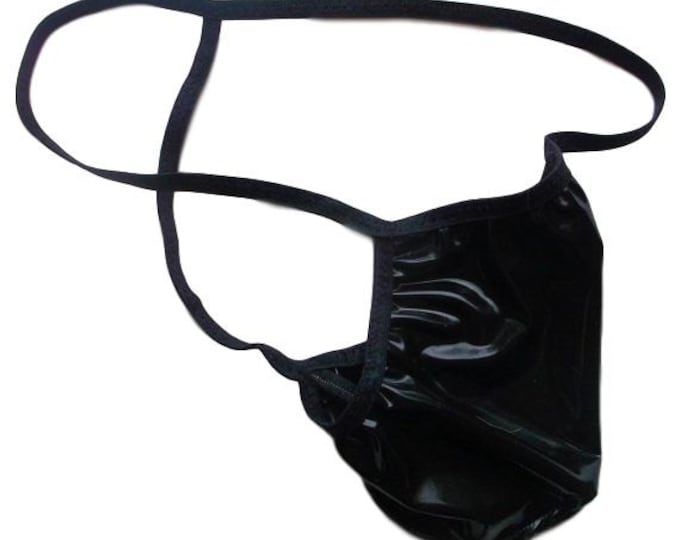 Mens LATEX RUBBER G String Thong Seamless Second Skin Exotic Unique Fun ...