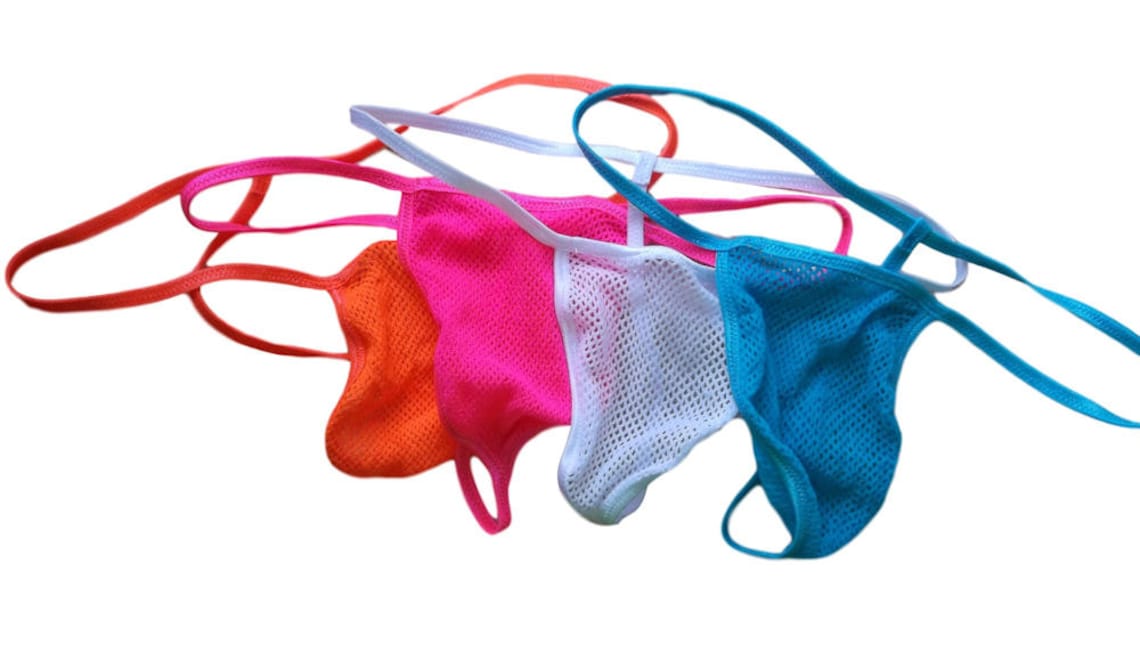 Men's G String Thong Super Stretchy Fish Net BRIGHT COLORS - Etsy