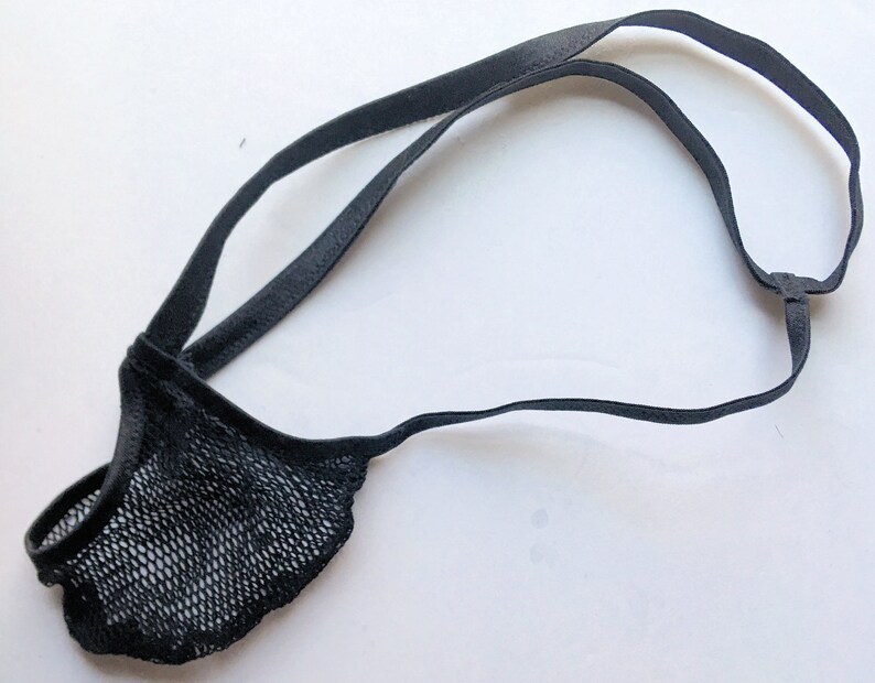 Men's G String SLIDER Ball Hugger Thong Adjustable front | Etsy