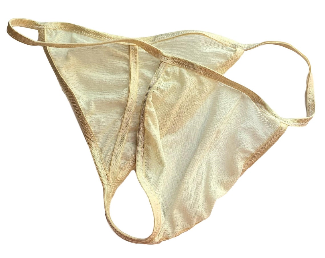 Men's String Bikini Brief G String Butt Hugger Ruched Scrunch Back ...