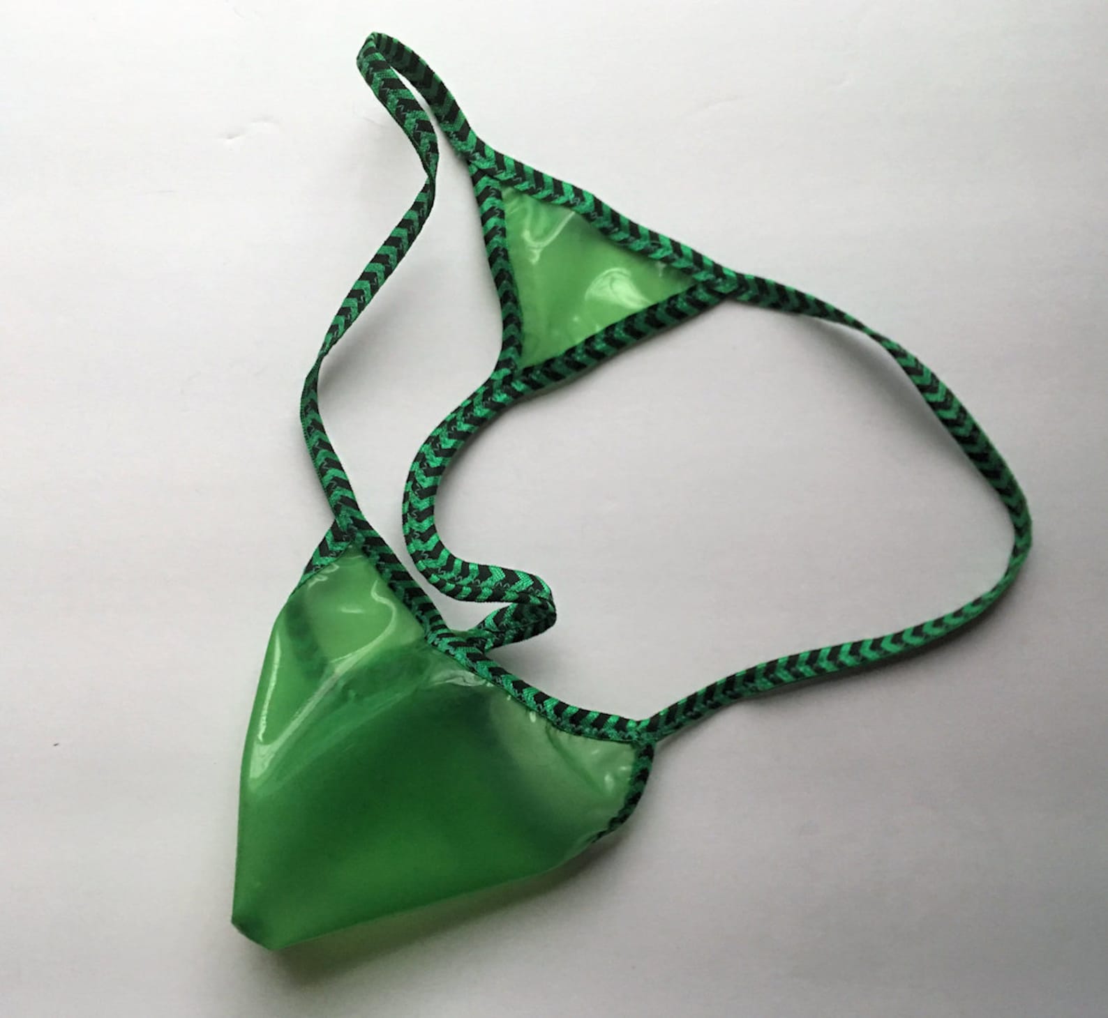 Men's LATEX RUBBER G String Wild Colors Exotic Thong Cabana Cut Second ...