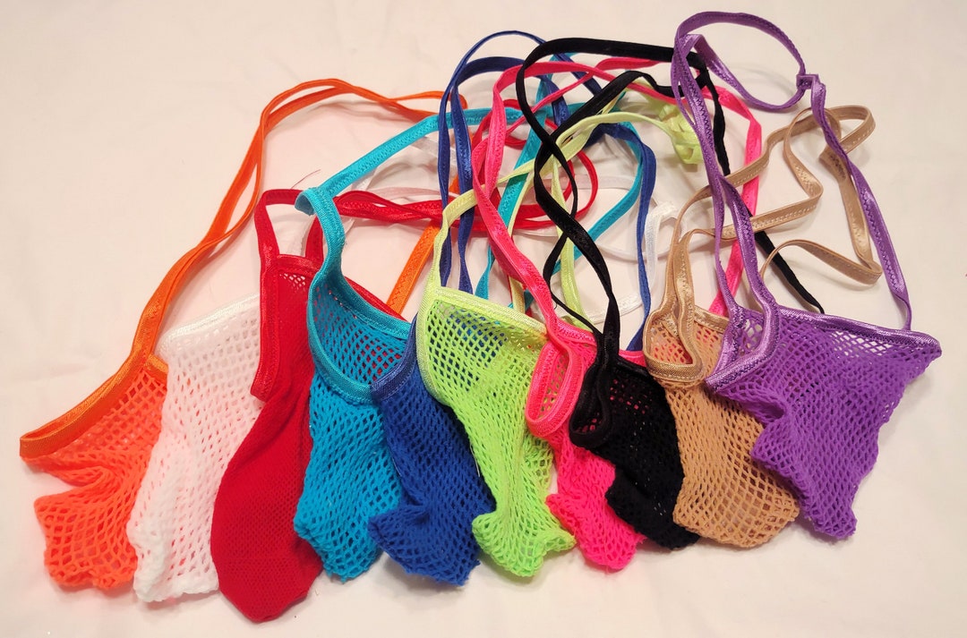 Men's G String Thong Super Stretchy FISH NET Stocking TORPEDO Missile ...