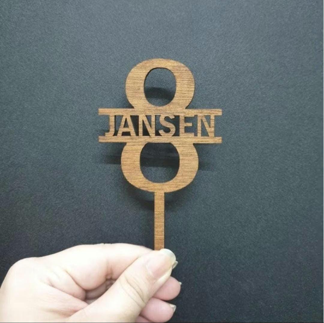 Custom Rustic Wood Cake Topper: Personalized Birthday, Wedding ...