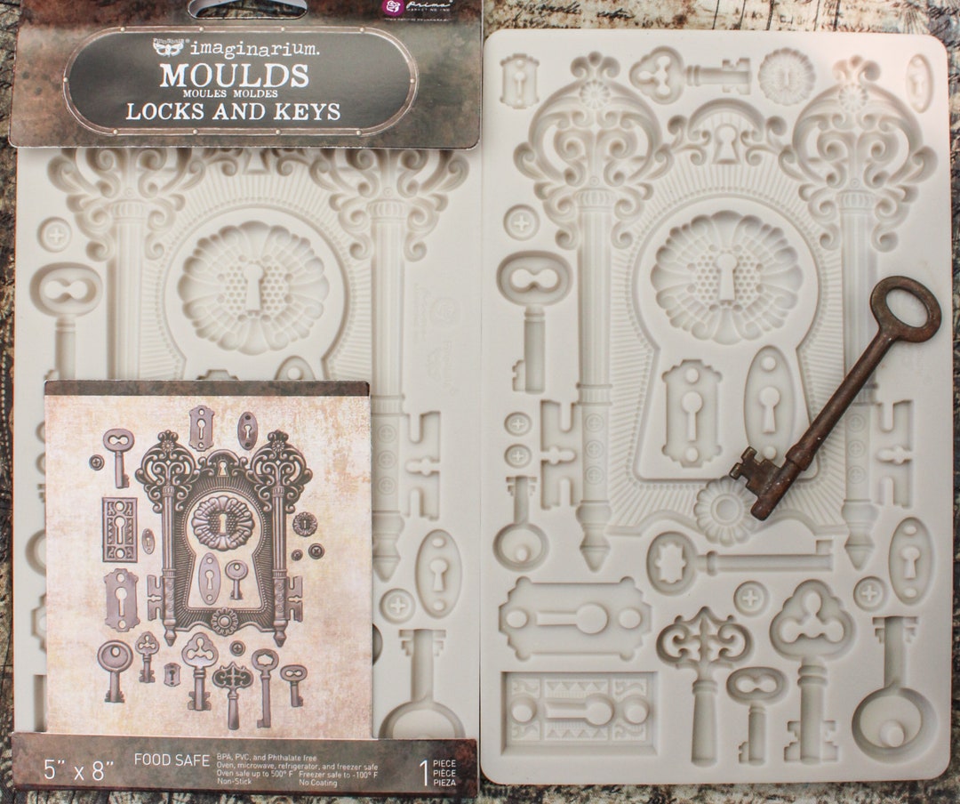 Locks & Keys Frames Molds Re-design Prima Silicone for Resin Clay Food ...