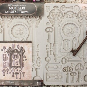 Locks & Keys Frames Molds Re-design Prima Silicone for Resin Clay Food ...