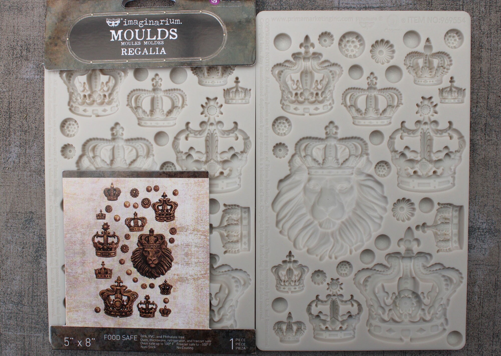 Regalia Crowns Molds Royal Lion Prima Silicone for Resin Clay Food Safe ...