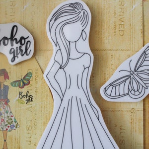 Julie Nutting Willow Cling Stamp Doll Set 7 Pieces Boho Girl Prima - Etsy