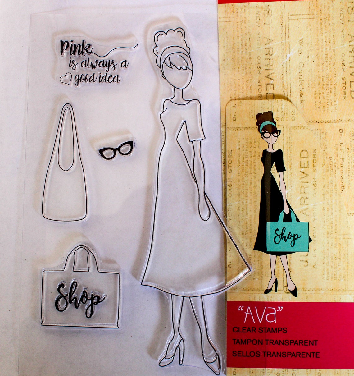 Julie Nutting Ava Cling Stamp Set 5 Pieces Shopping - Etsy
