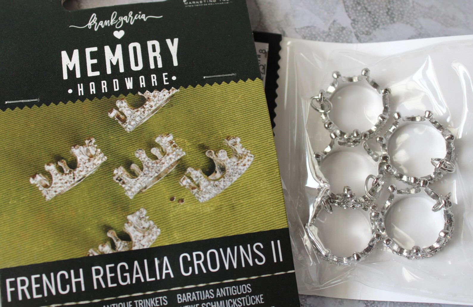 Crown Charms Metal Memory Hardware Prima French Regalia Frank Garcia - Etsy