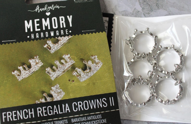 Crown Charms Metal Memory Hardware Prima French Regalia Frank Garcia - Etsy
