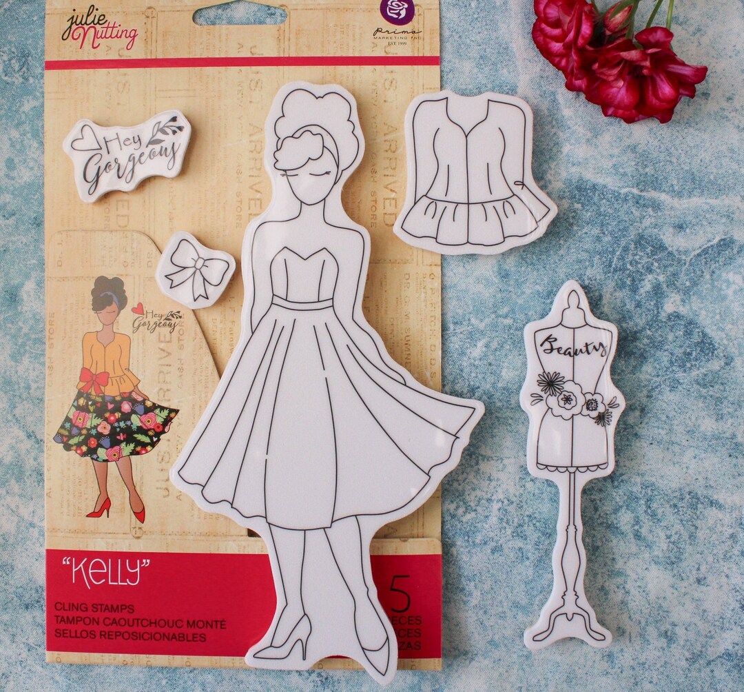Julie Nutting Kelly Cling Stamps: Prima Doll Set, 5 Piece - Etsy